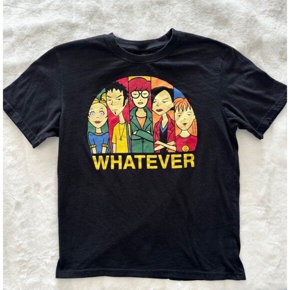 Daria | Tops | 9s Mtv Daria M Whatever 90s Animation Black Tee Short Sleeve T Shirt | Poshmark